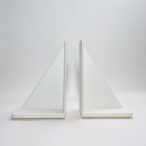 Set of 2 Personalised Minimalist Triangular Bookends in Many Colours ...