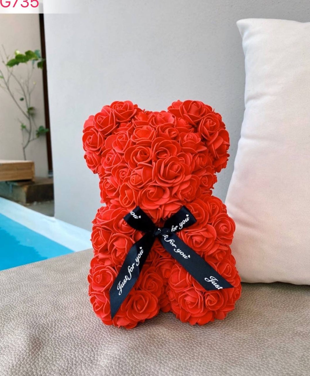 2 Pack Rose Teddy Bear Valentines Day Gift Birthday Gift Red Rose Bear ...