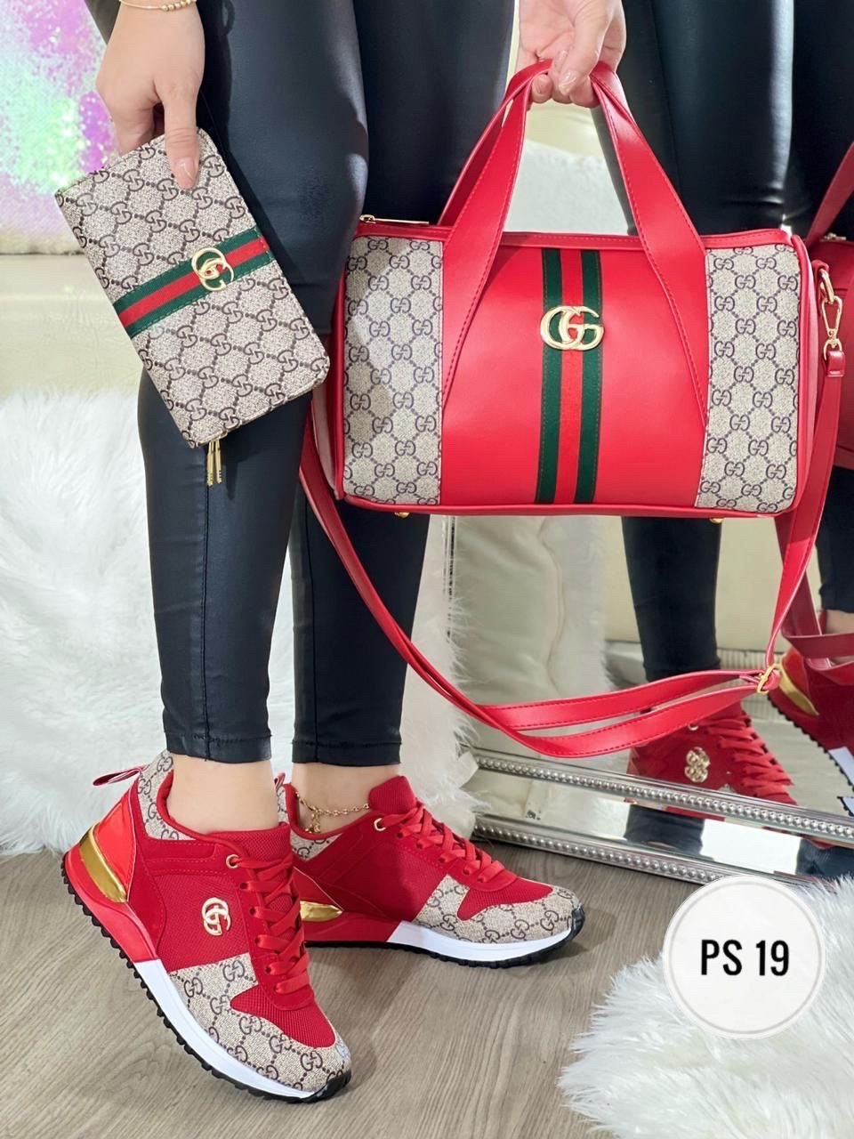 Sneaker & Purse Set GG Tote Bag Medium Leather Wallet Womens - Etsy