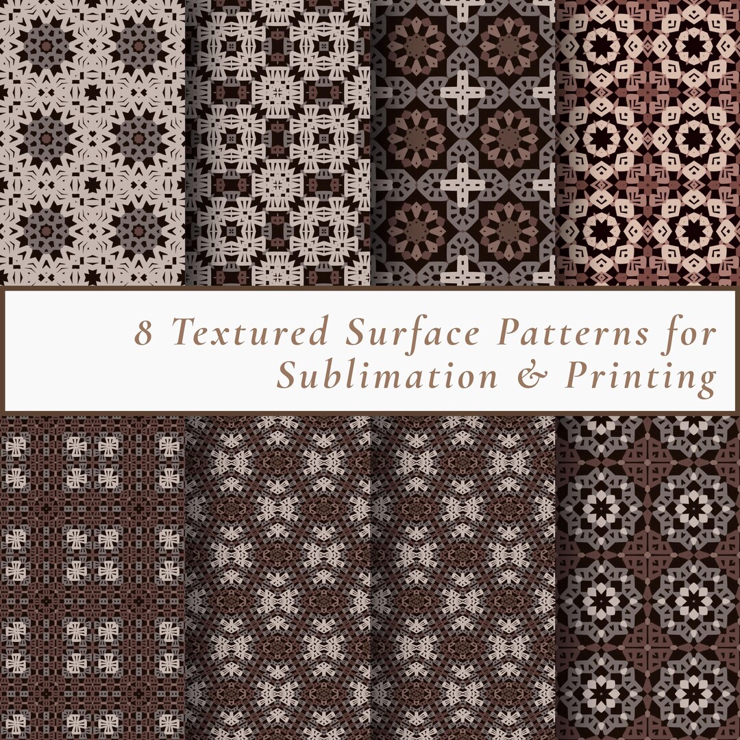 8 Earth Tone Boho Vinage Patterns, - Etsy UK