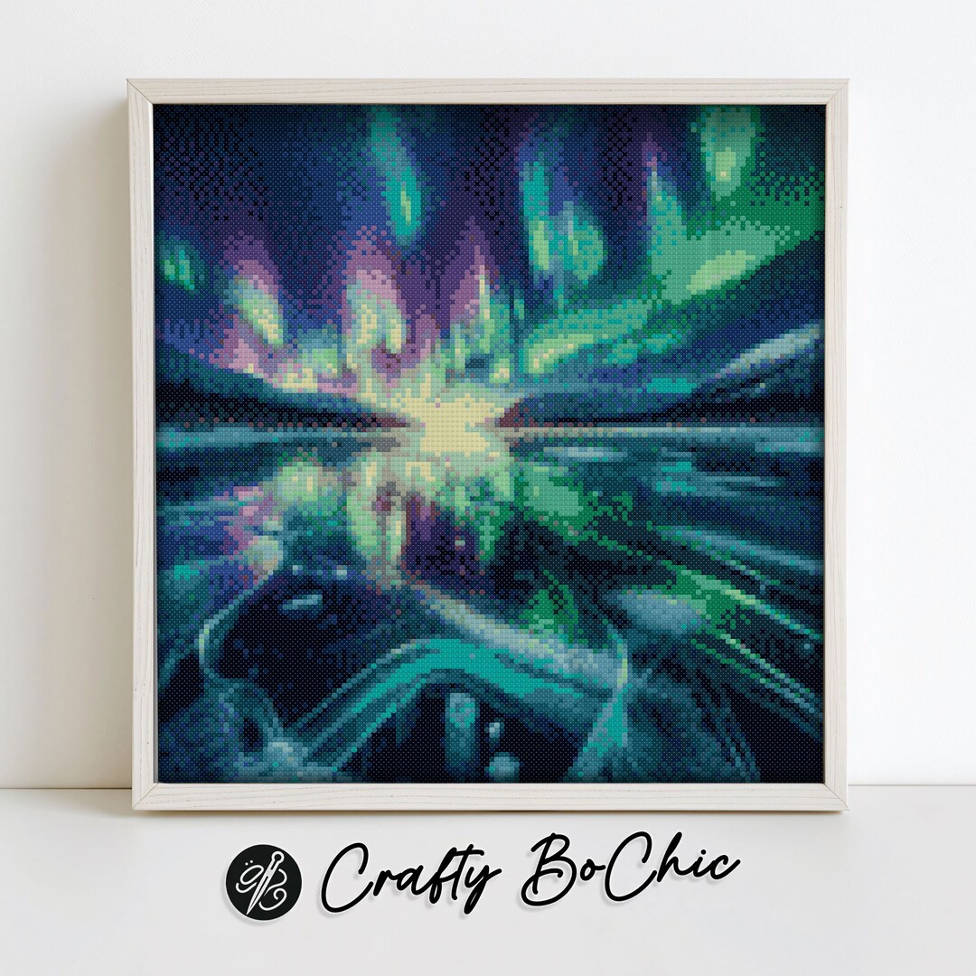 Aurora Borealis 14 Count Cross Stitch Chart Digital Download PDF Chart ...