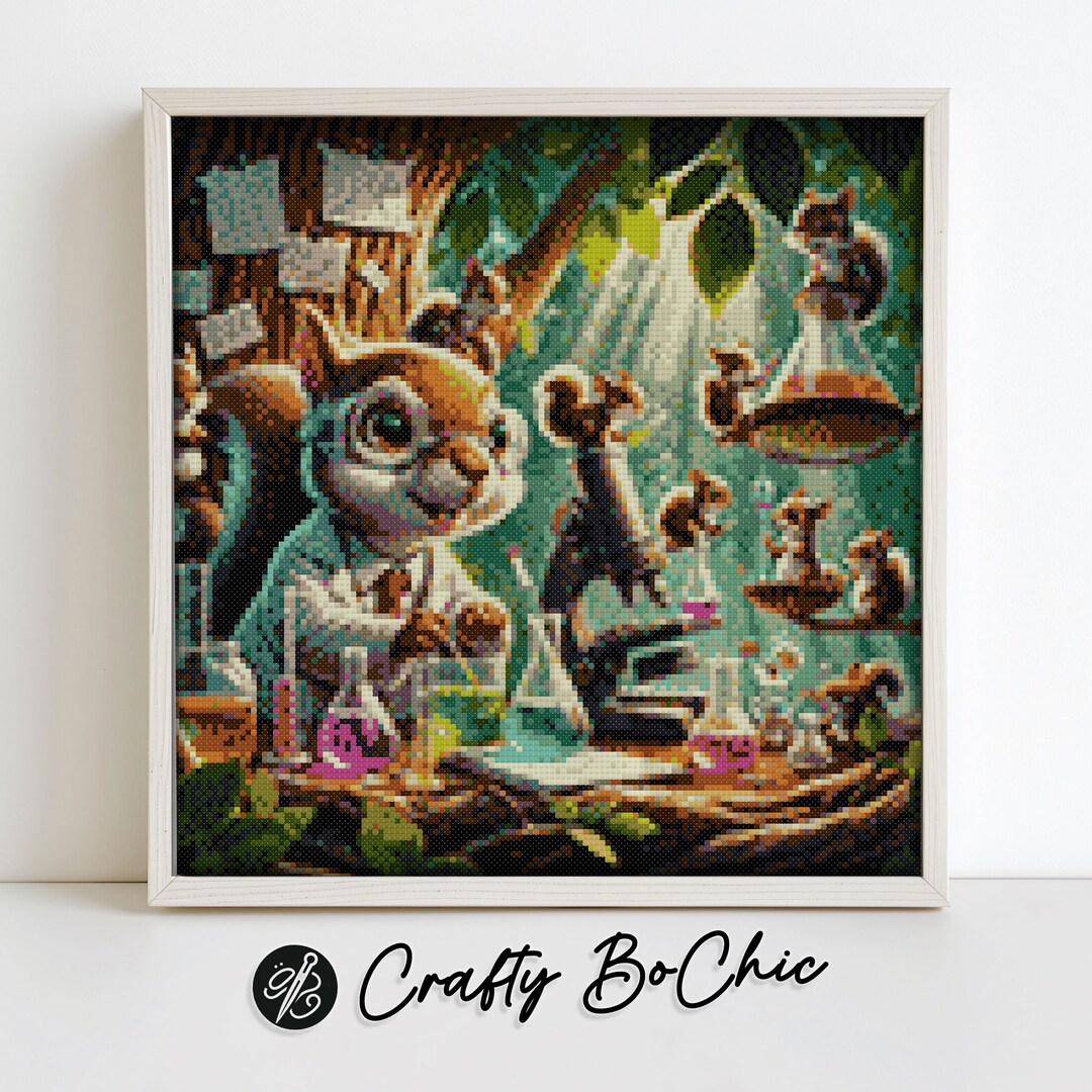 Nutty Lab 14 Count Cross Stitch Chart Digital Download PDF Chart ...