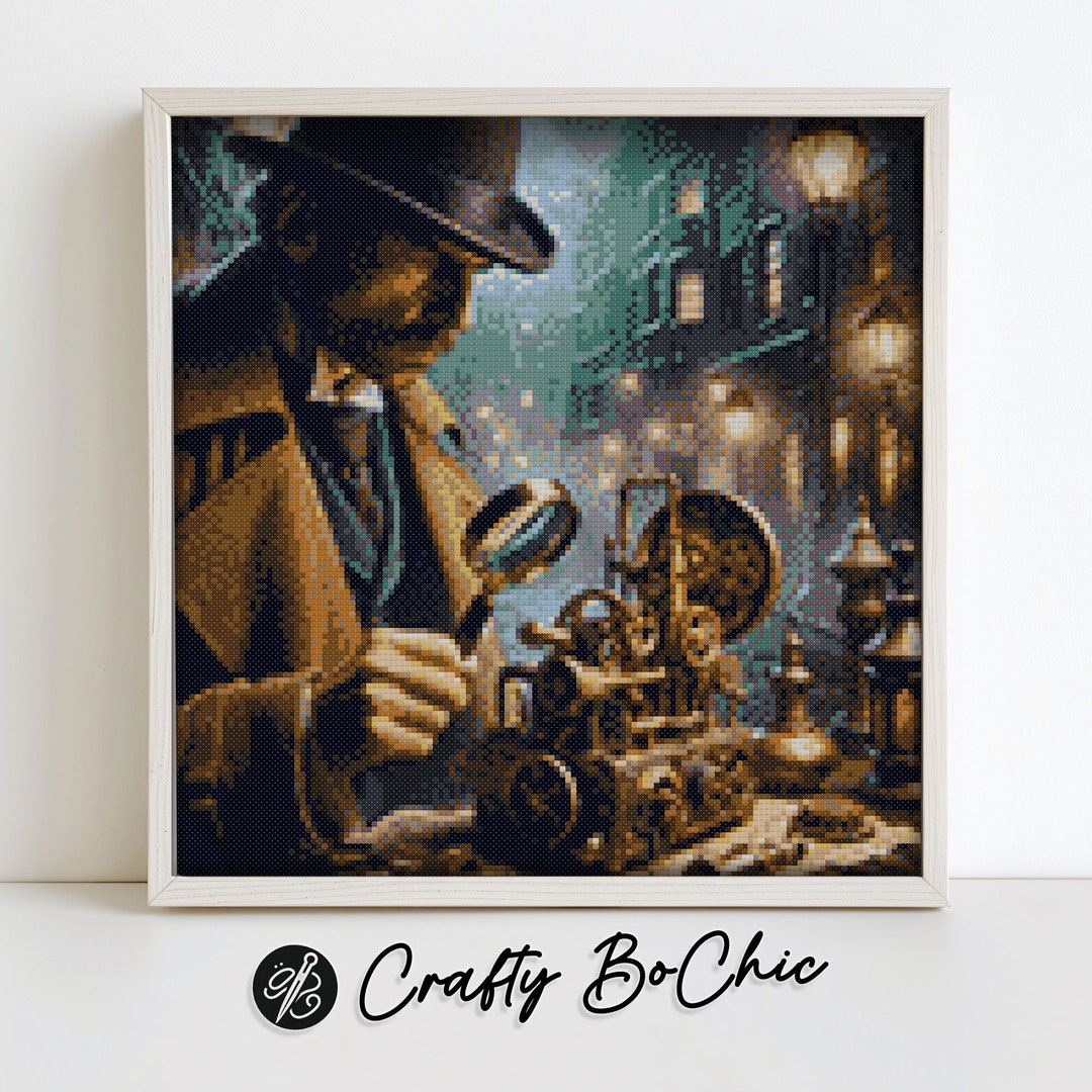 Victorian Detective 14 Count Cross Stitch Chart Digital Download PDF ...