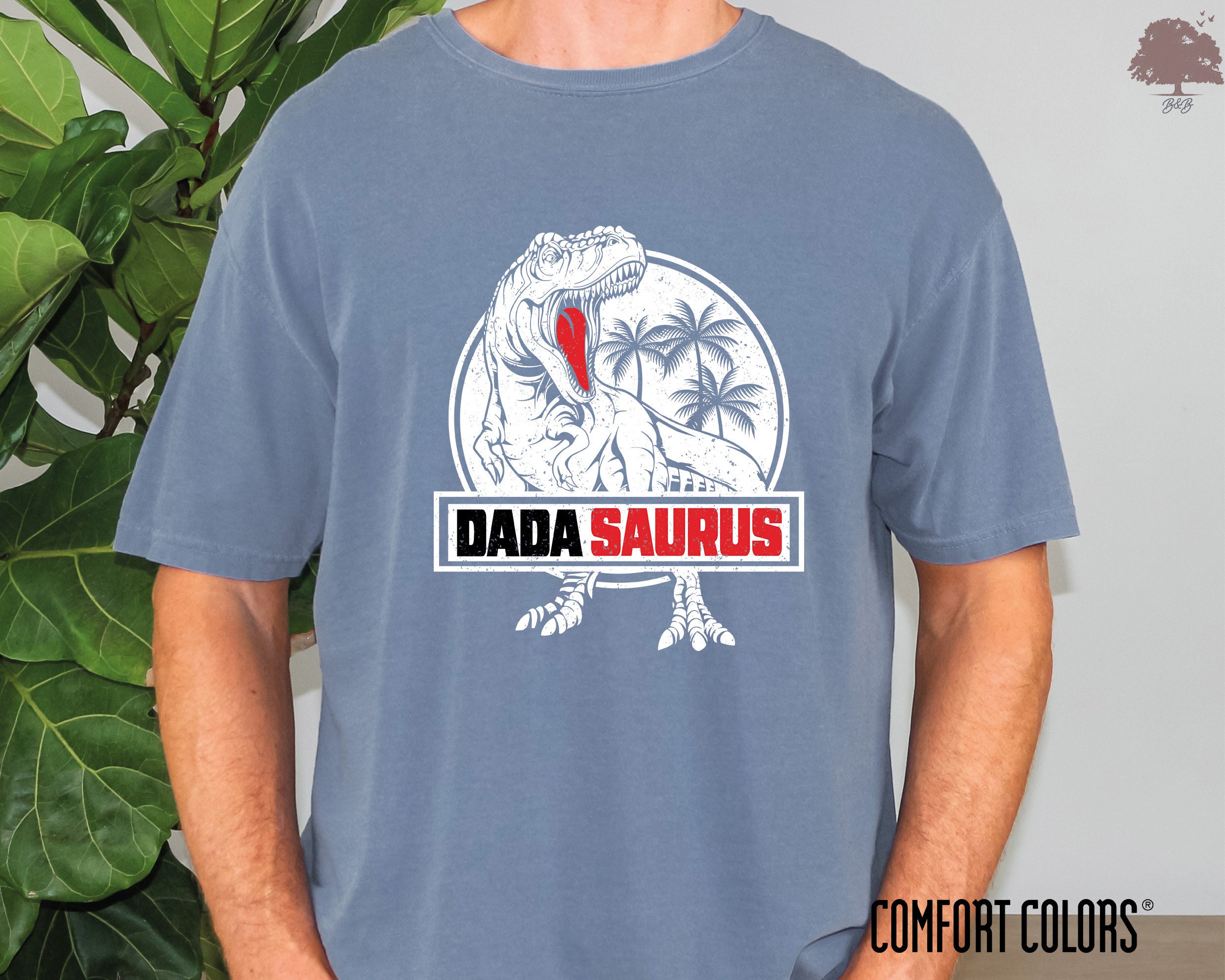Comfort Color Dadasaurus Shirt, Matching Dinosaur Tee for Dad, Perfect ...
