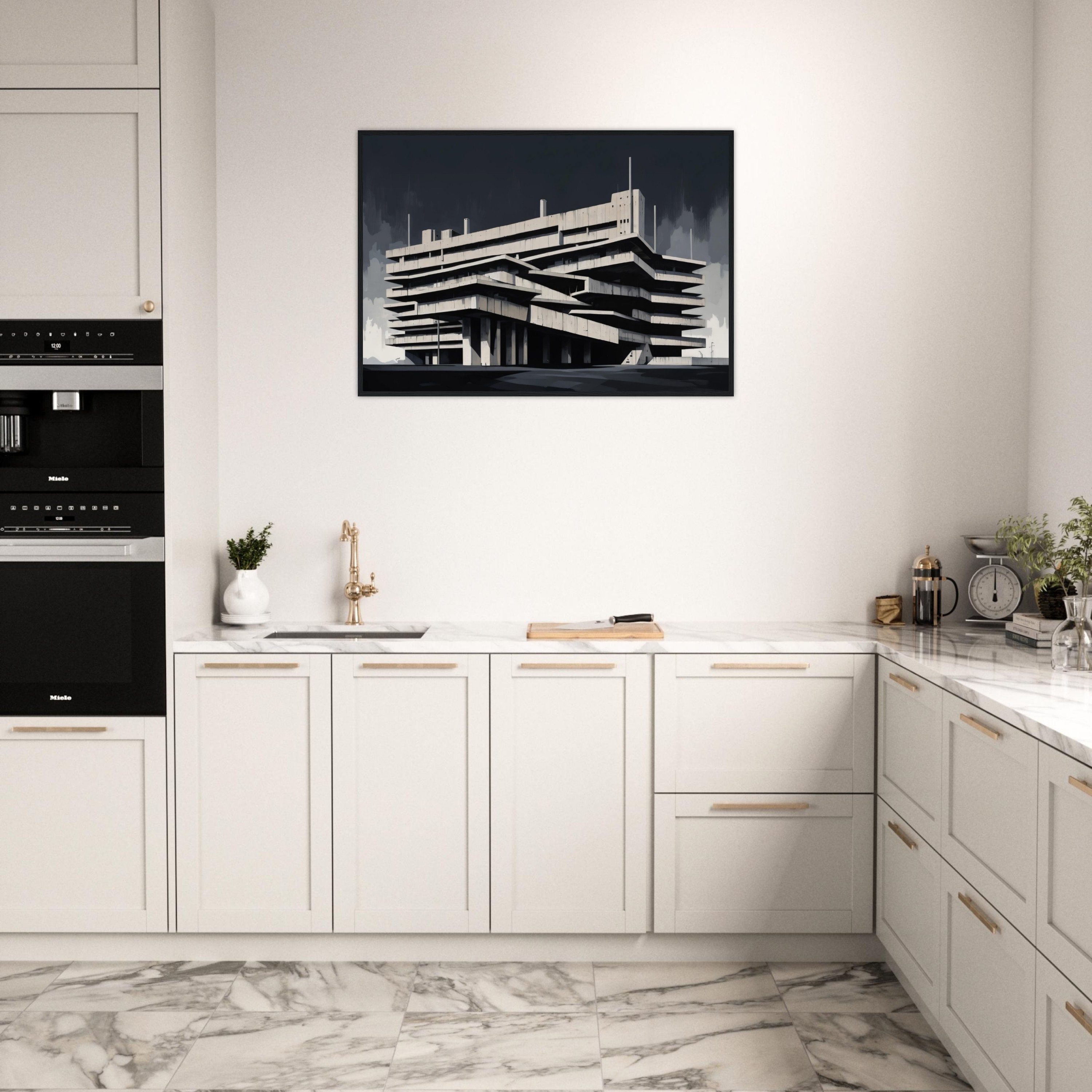 Brutalism Wall Art, Brutalist Architecture Home Decor, Future Structure ...