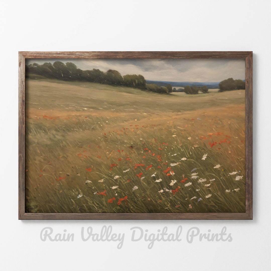 Windswept Summer Wildflowers Art Print, Digital Download - Etsy
