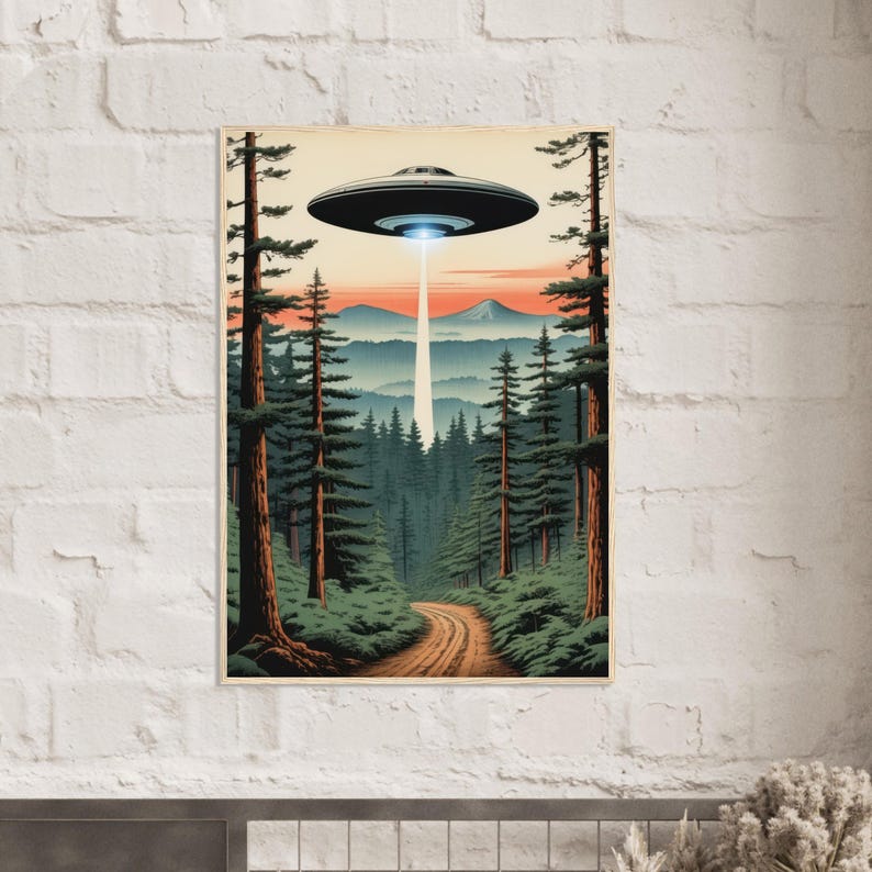 UFO Poster, UFO Wall Art, NASA Lovers Gift - Etsy