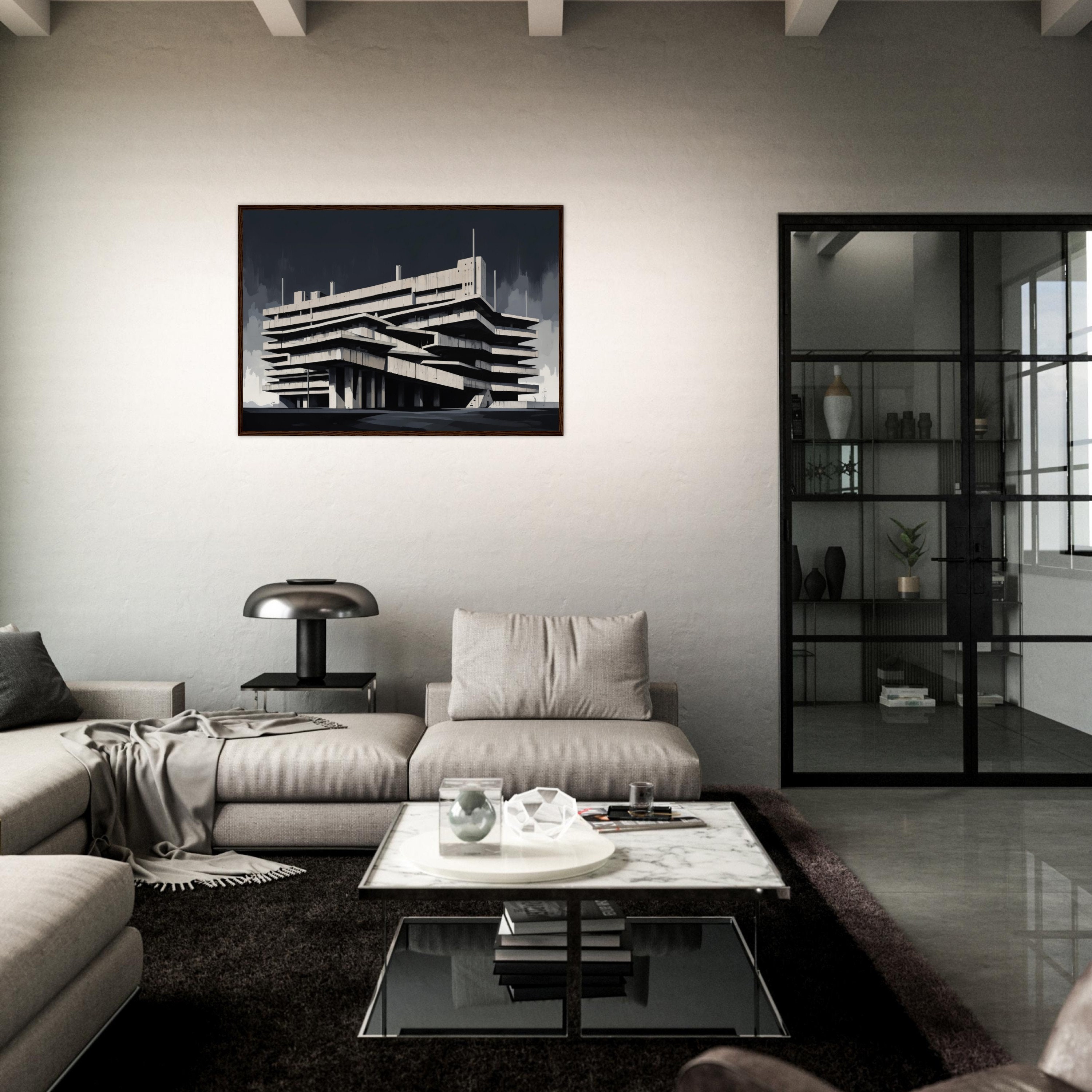 Brutalism Wall Art, Brutalist Architecture Home Decor, Future Structure ...