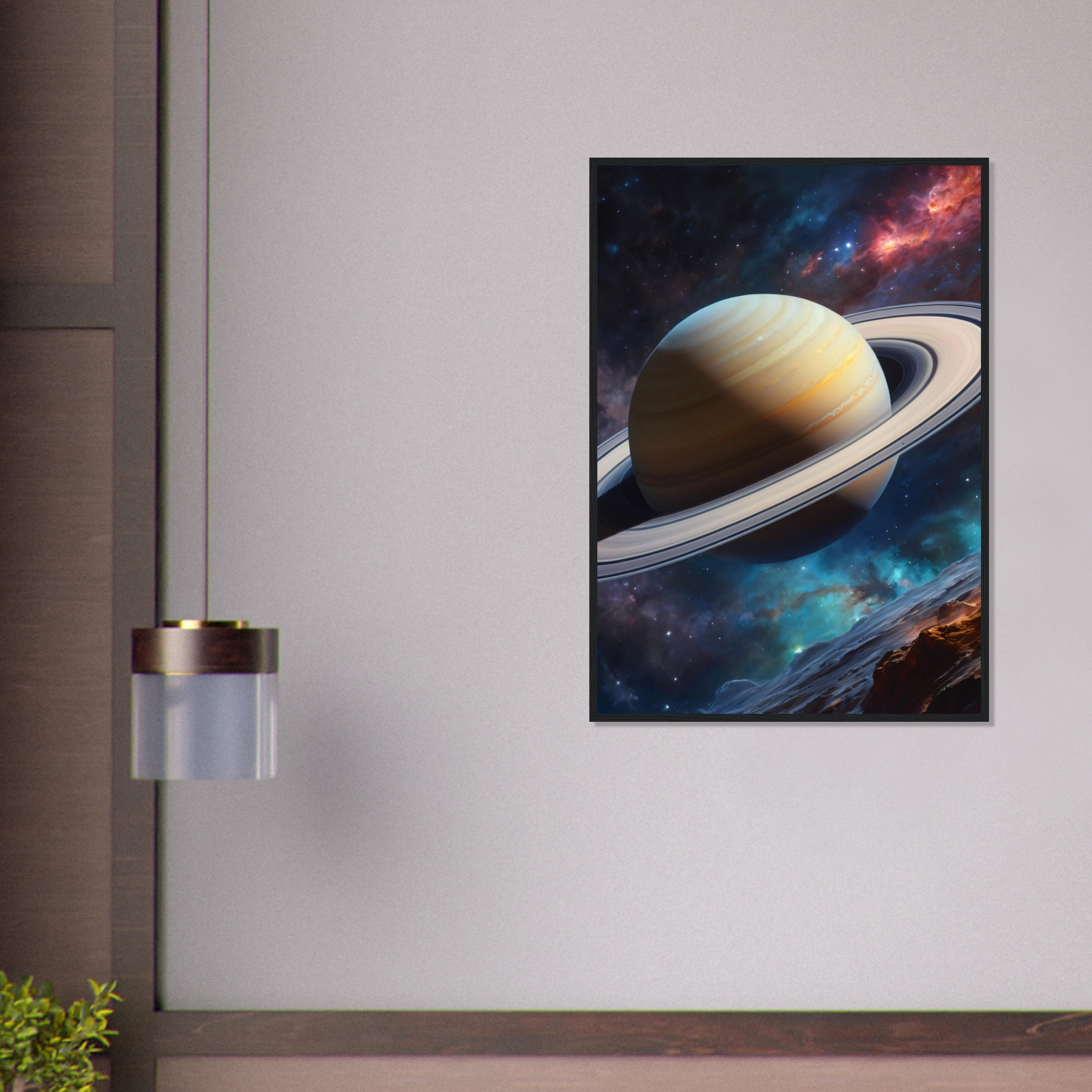 Saturn Oil Painting Art Print, Space Lovers Dream Home Decor, Trendy ...
