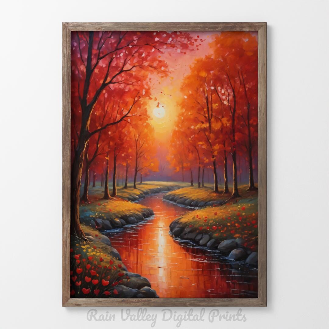 Love in Bloom Valentine's Landscape Wall Decor for a Romantic Home ...