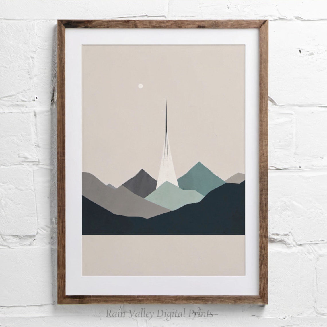 Abstract Geometric Mountains Wall Art, Shuttle Launch Are Print ...