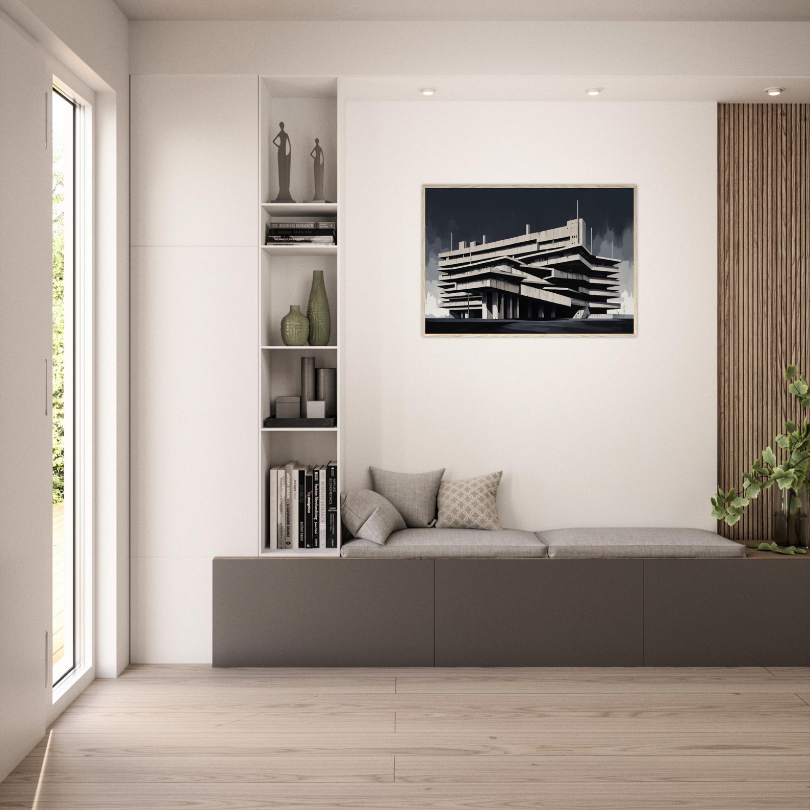 Brutalism Wall Art, Brutalist Architecture Home Decor, Future Structure ...