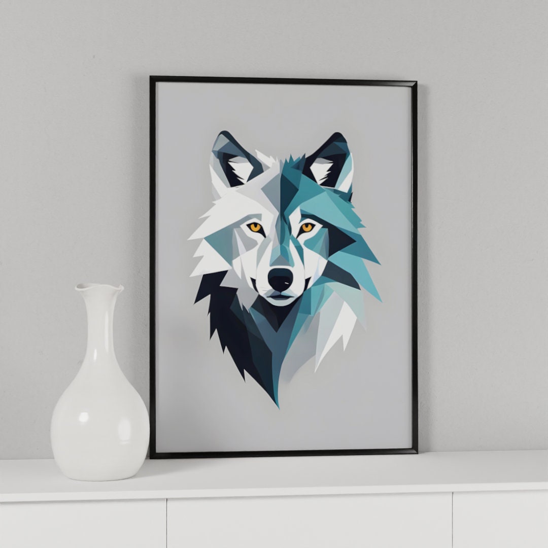 Abstract Wolf Painting, Wolf Lovers Home Decor, DIGITAL PRINT - Etsy