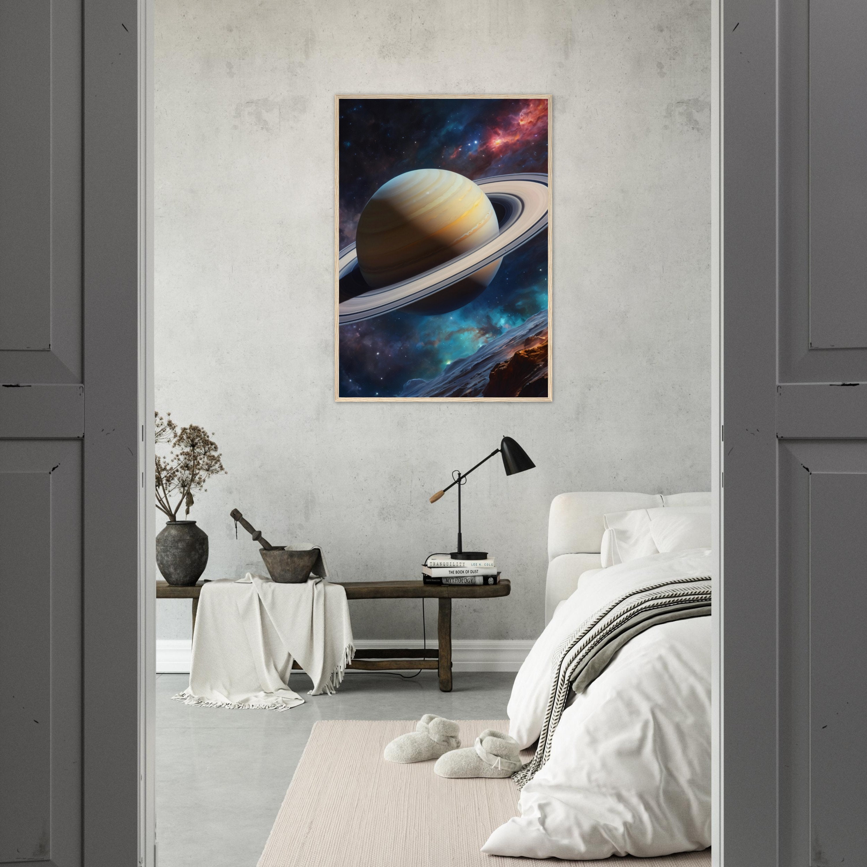 Saturn Oil Painting Art Print, Space Lovers Dream Home Decor, Trendy ...