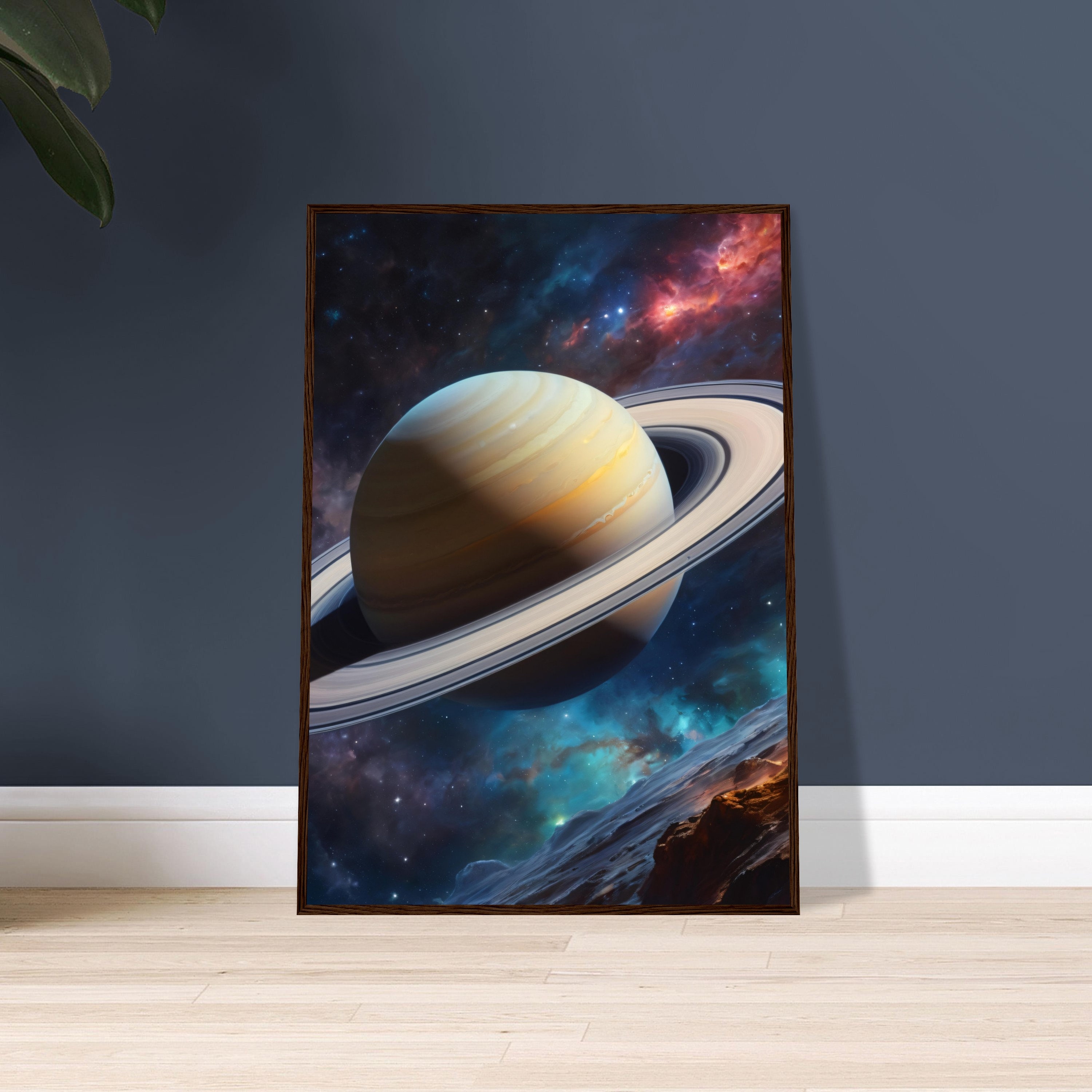 Saturn Oil Painting Art Print, Space Lovers Dream Home Decor, Trendy ...