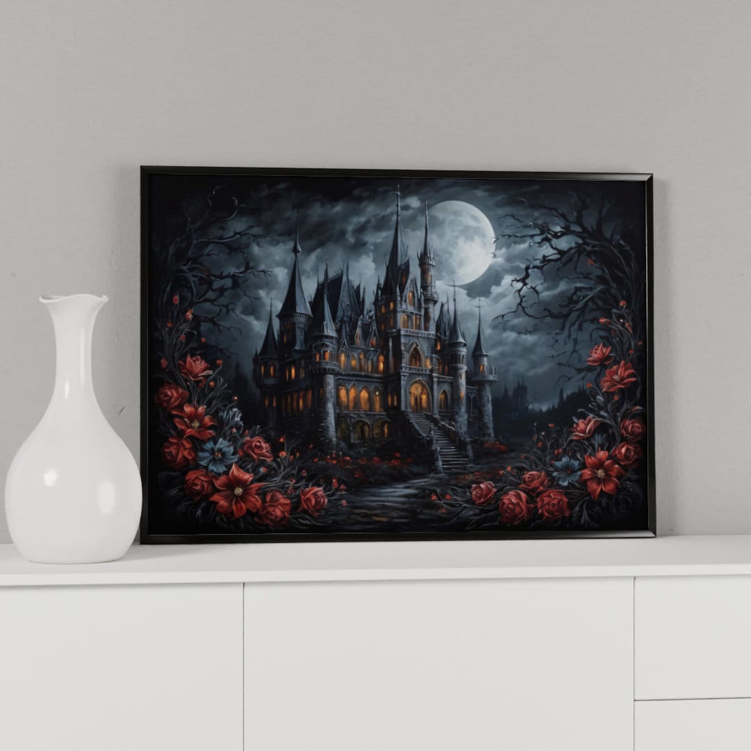 Enchanted Gothic Castle Wall Art, Dark Ambiance DIGITAL PRINT - Etsy