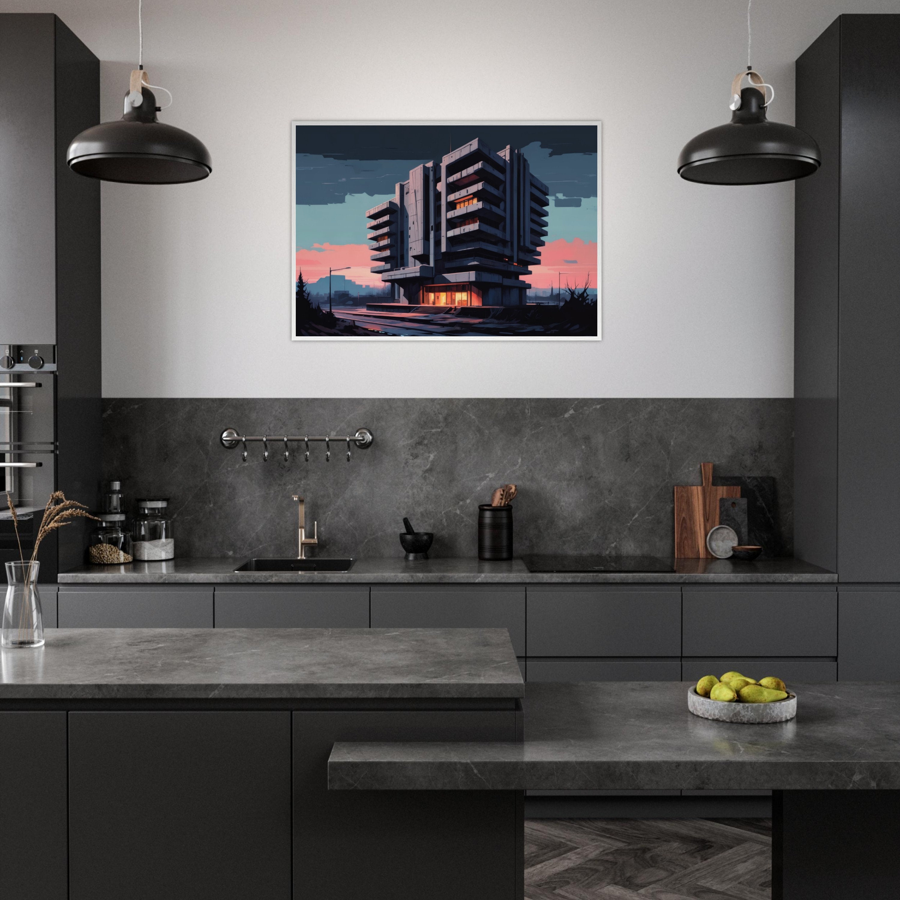 Brutalist Wall Art, Brutalism Architecture Home Décor, Futurist ...