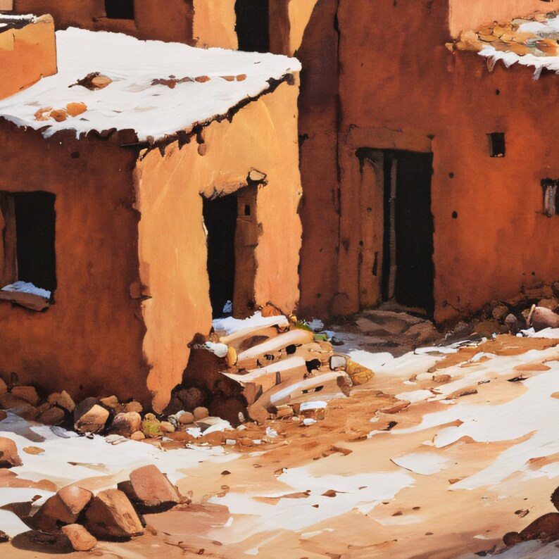 Rustic Charm: Adobe Village Wall Decor - Etsy