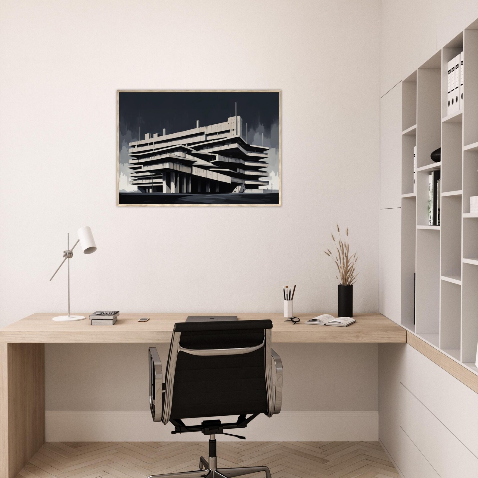 Brutalism Wall Art, Brutalist Architecture Home Decor, Future Structure ...