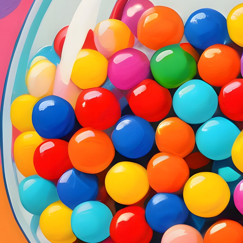Retro Gumball Machine Wall Art, Y2K Nostalgia Home Decor, Digital Print ...