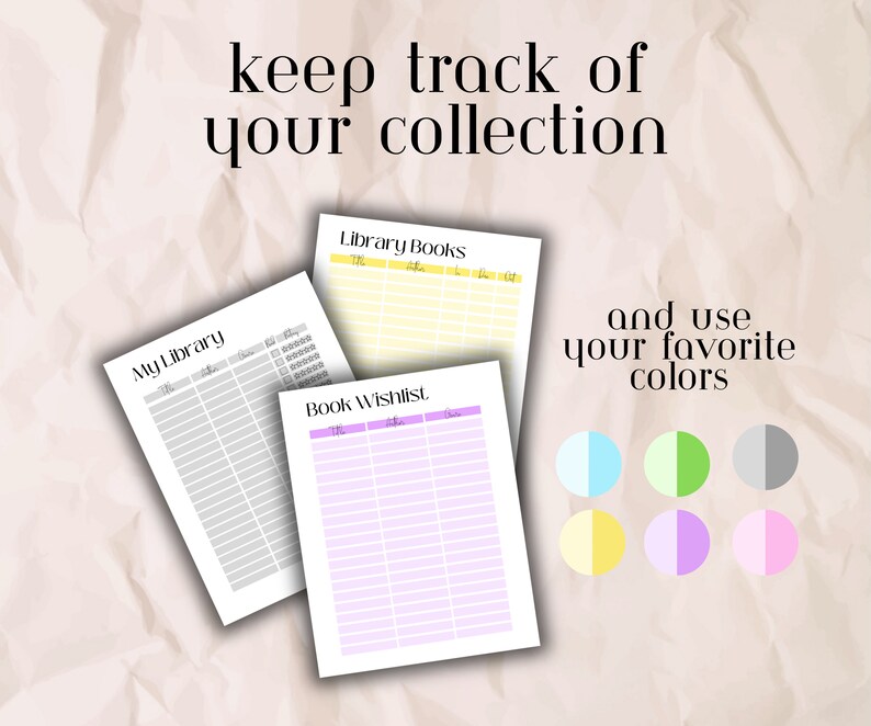 Reading Log Printable Bundle, Reading Tracker Pages, Reading Journal ...