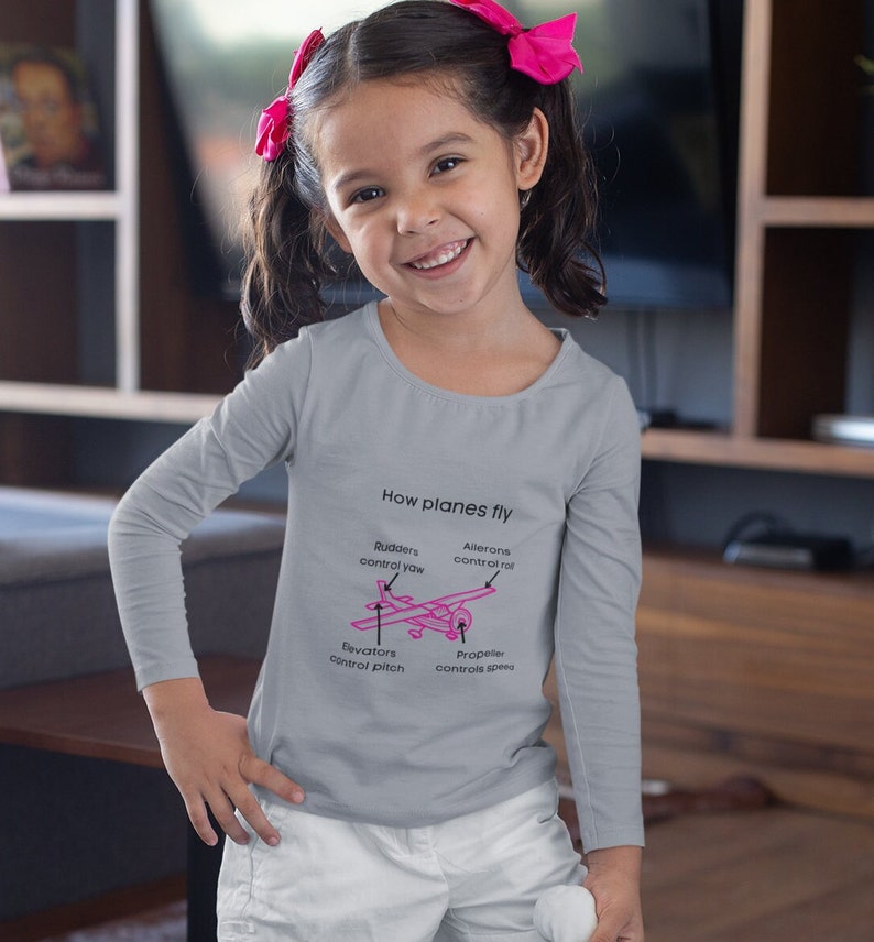How Planes Fly Girls Long Sleeve Tee Etsy