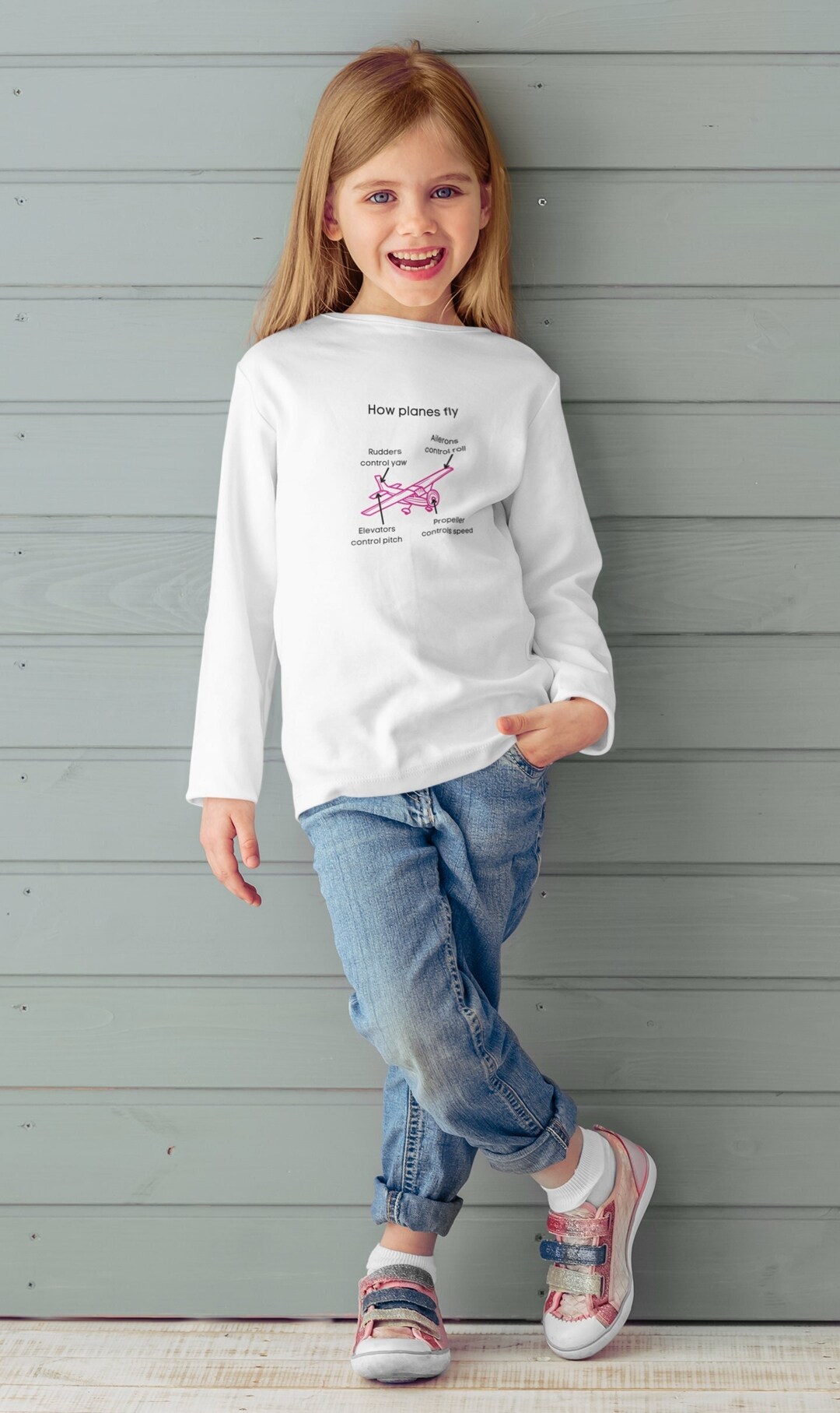 How Planes Fly Girls Long Sleeve Tee - Etsy