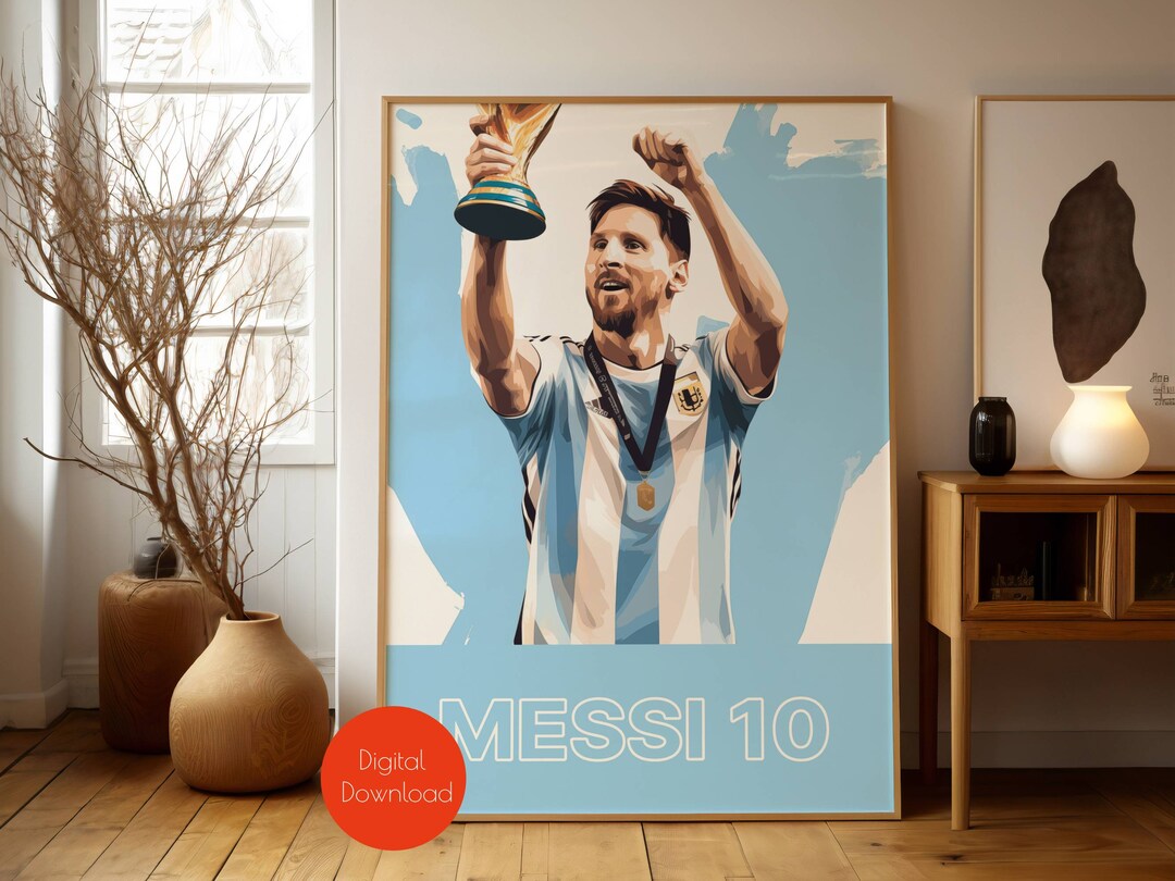 Lionel Messi Poster Print,soccer Poster,argentina World Cup,messi 10 ...