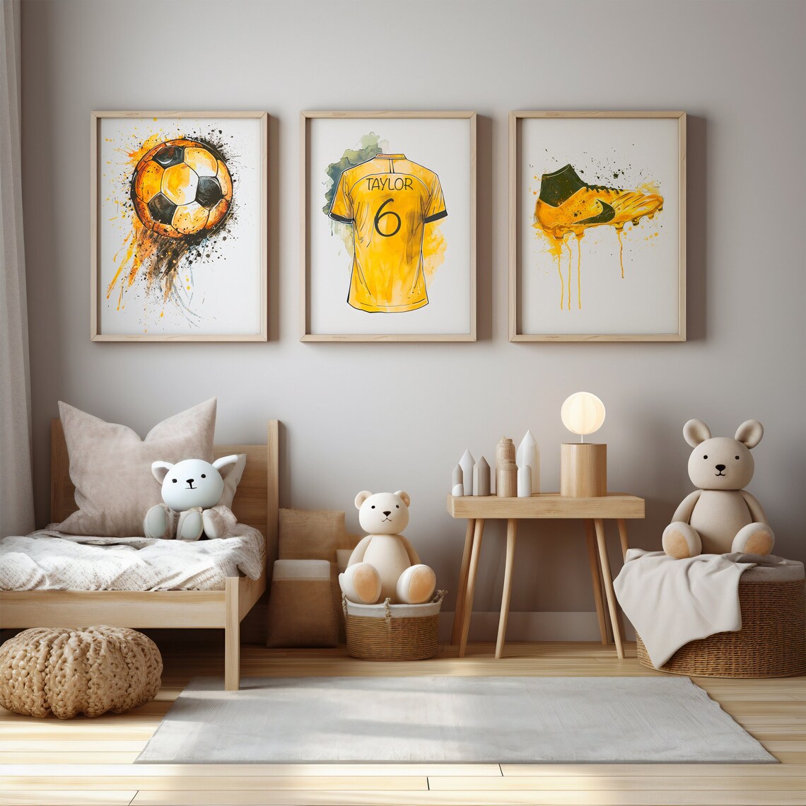 Personalized Boys Gifts,personalized Soccer Wall Art,boys Room Decor ...
