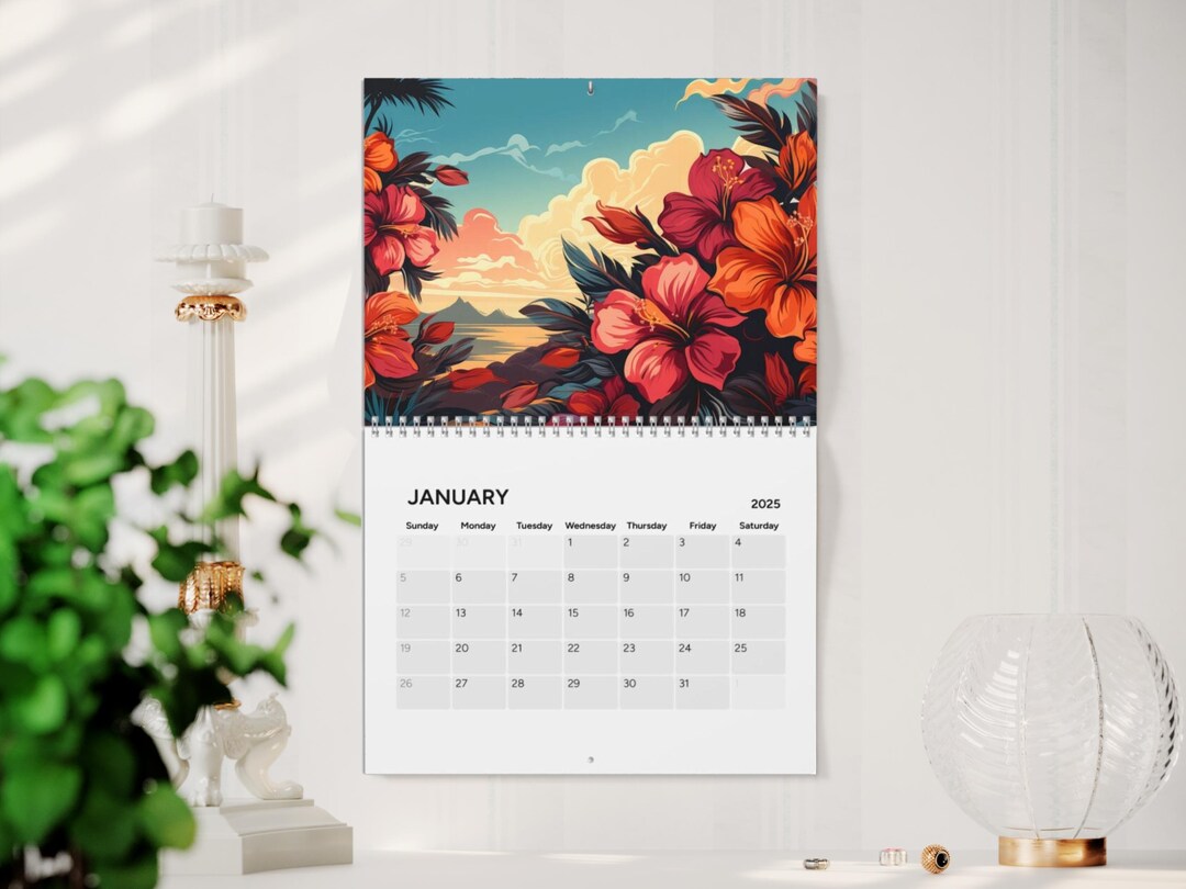 2025 Colorful Flower-themed Calendar Featuring Botanical Art Artistic ...