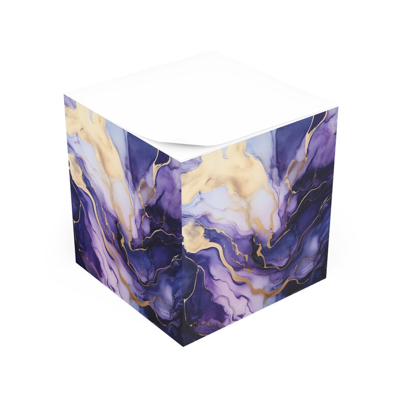 Midnight Indigo Note Cube, Desk Decorations, Sticky Notes, Post It ...