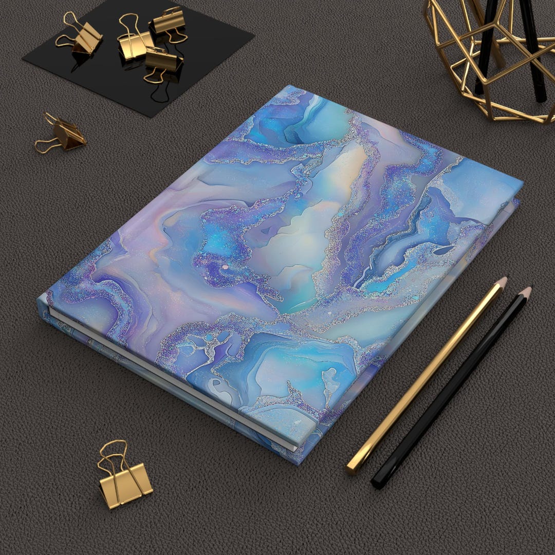 Crystal Geode Aesthetic Notebook - Iridescent Pastel Galaxy Inspired ...