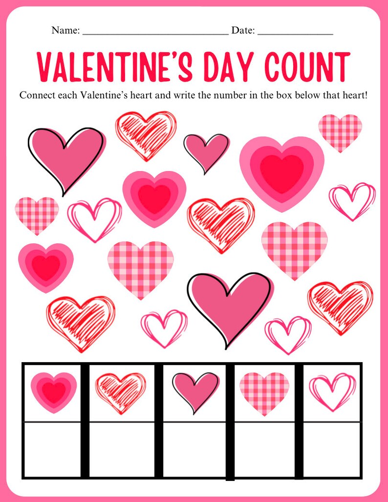Valentine's Day Worksheet Packet - Includes 16 Pages of Activities ...