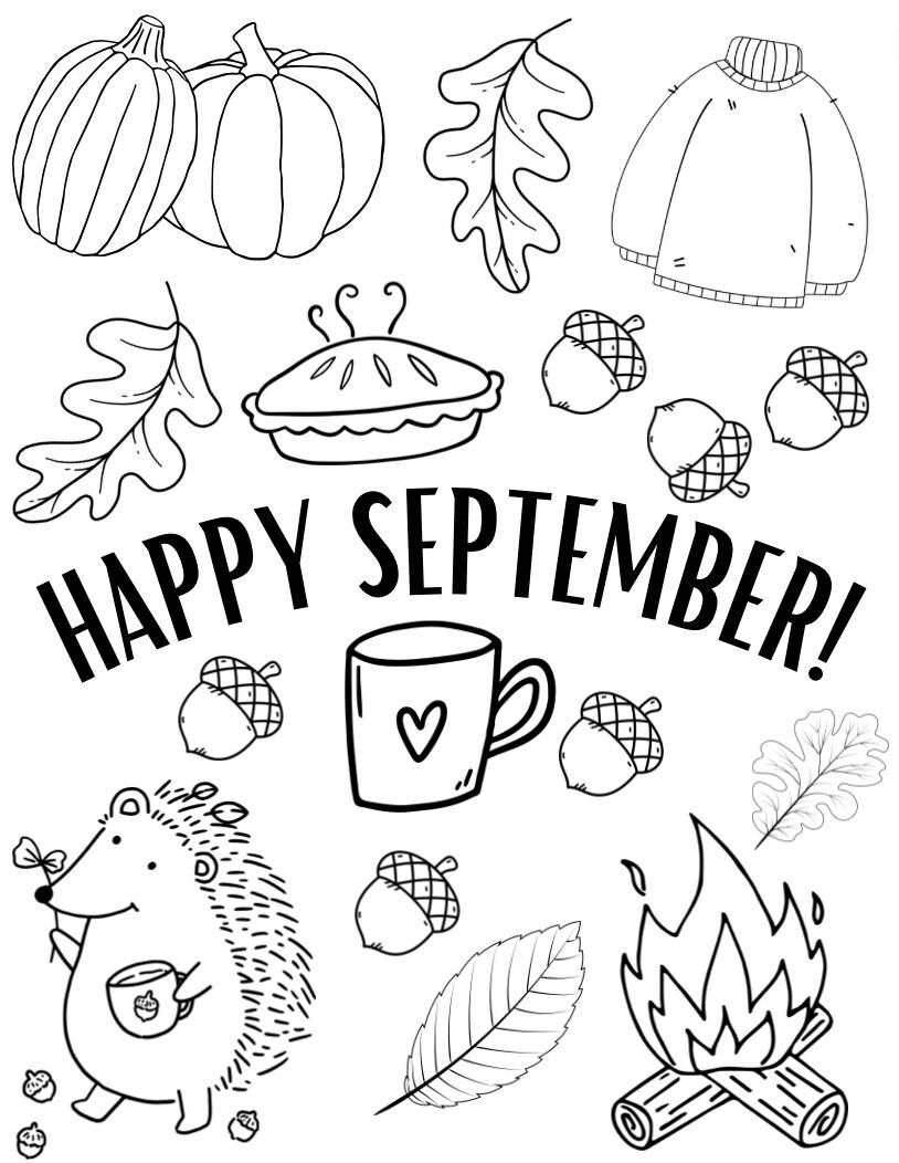 Printable Coloring Sheets for Each Month, Themed Coloring Sheets, 12 ...