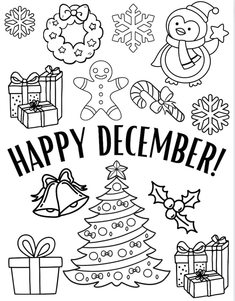 Printable Coloring Sheets for Each Month, Themed Coloring Sheets, 12 ...