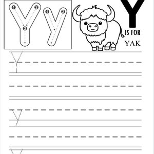 Alphabet Practice Animal Coloring Worksheets, 26 Pages of ABC Practice ...