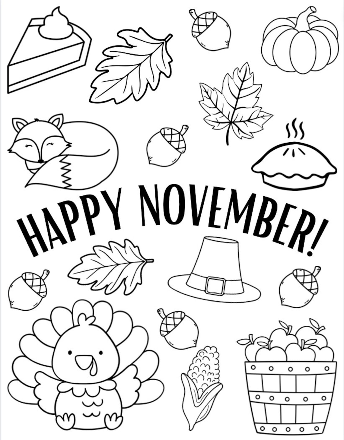 Printable Coloring Sheets for Each Month, Themed Coloring Sheets, 12 ...