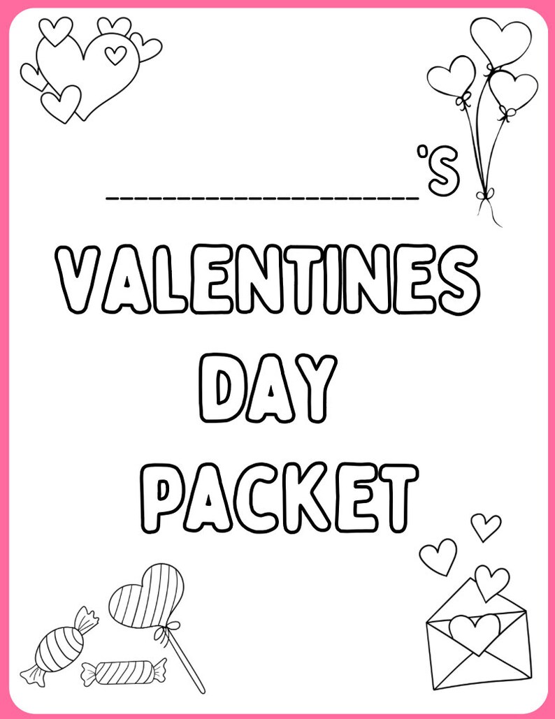 Valentine's Day Worksheet Packet - Includes 16 Pages of Activities ...