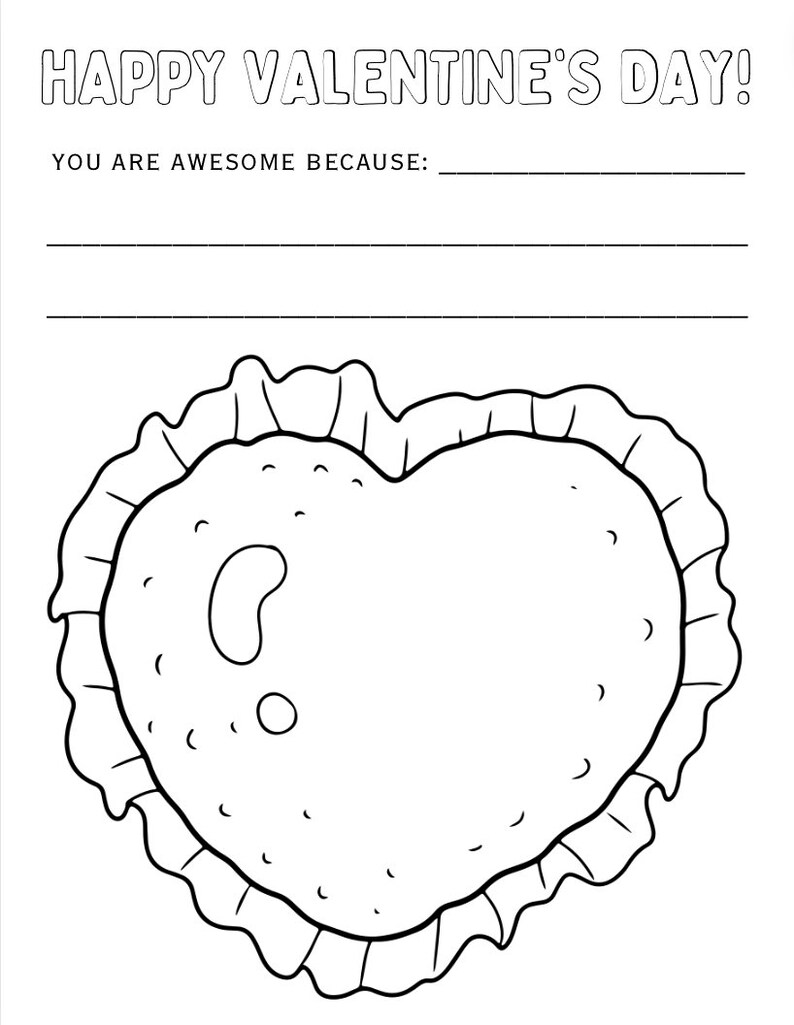 Valentine's Day Coloring Worksheets, Valentine PDF Coloring Pages ...