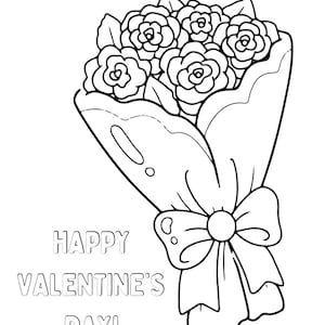 Valentine's Day Coloring Worksheets, Valentine PDF Coloring Pages ...