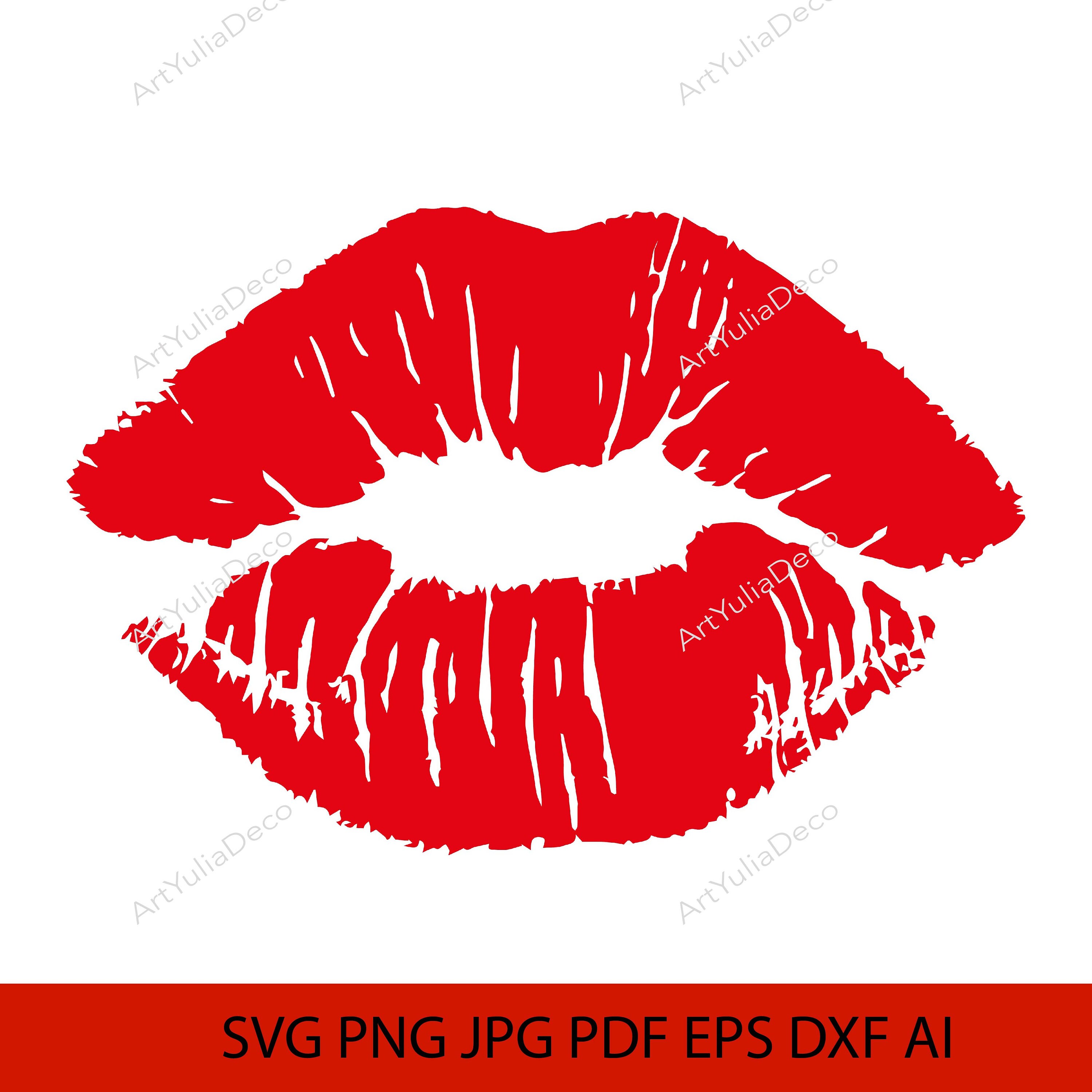 Lips Svg Kiss Svg Love Svg Red Lips Svg Kiss Design Cricut And