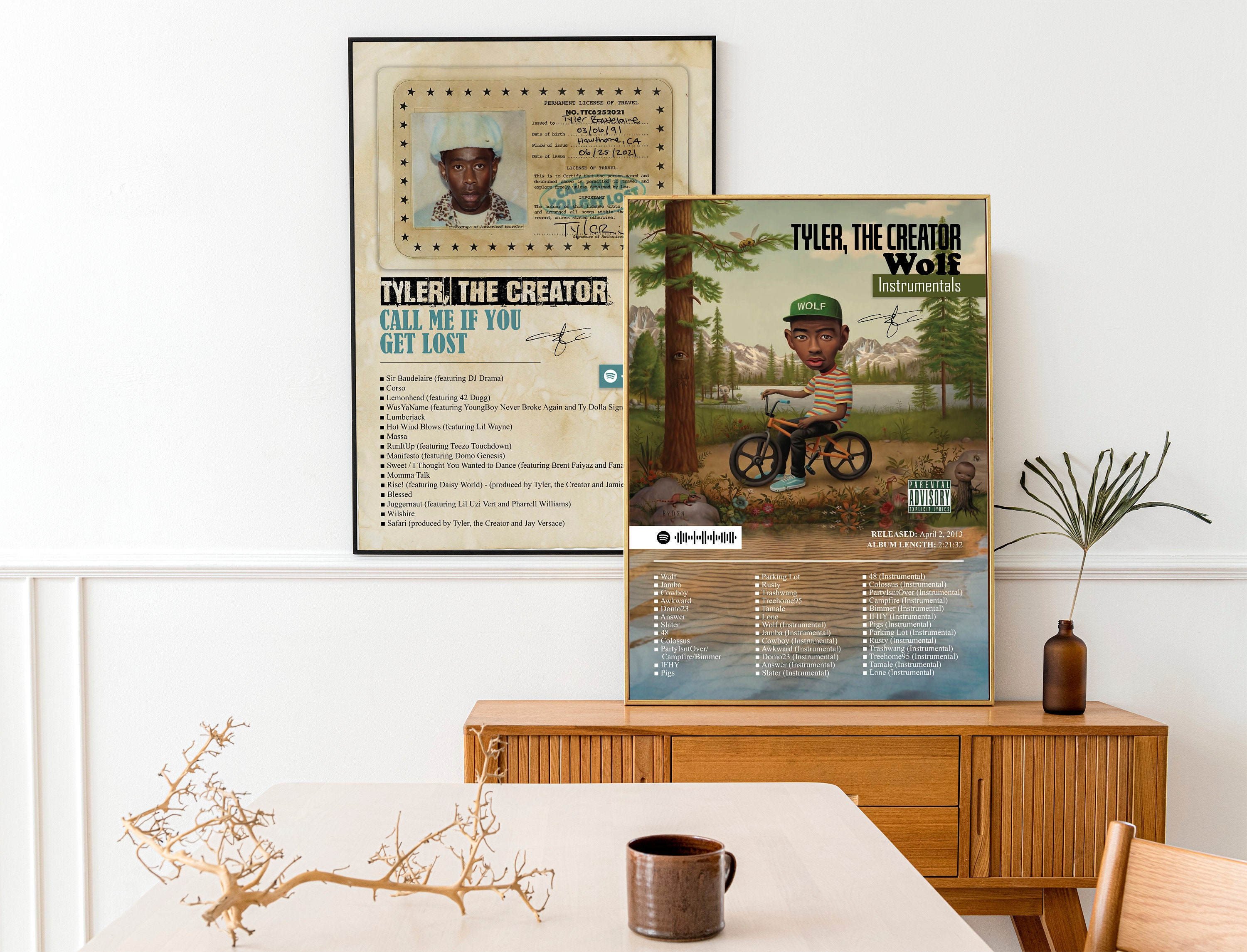 Tyler the Creator All Album Poster Set of 12, Tyler the Creator Album ...