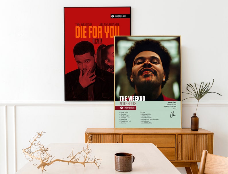 The Weeknd All Album Poster Set of 15, the Weeknd Album Cover Prints ...