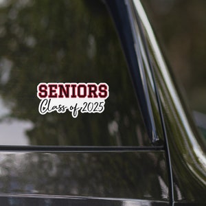 Senior 2025 Sticker, Class of 2025 Sticker Decals, Seniors '25 Decal ...