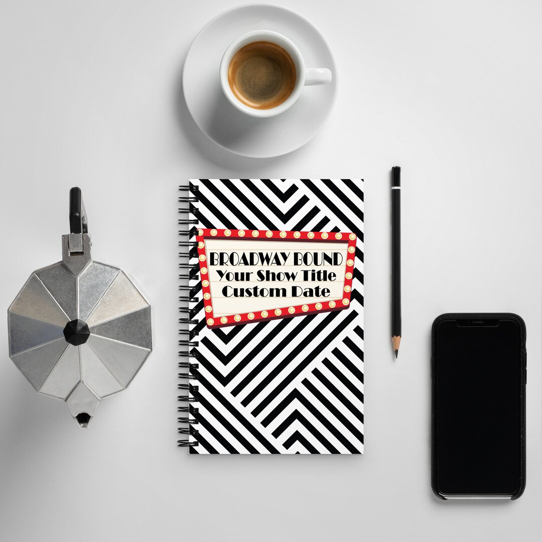 Custom Broadway Spiral Notebook Journal Custom Theater Notebook Custom ...
