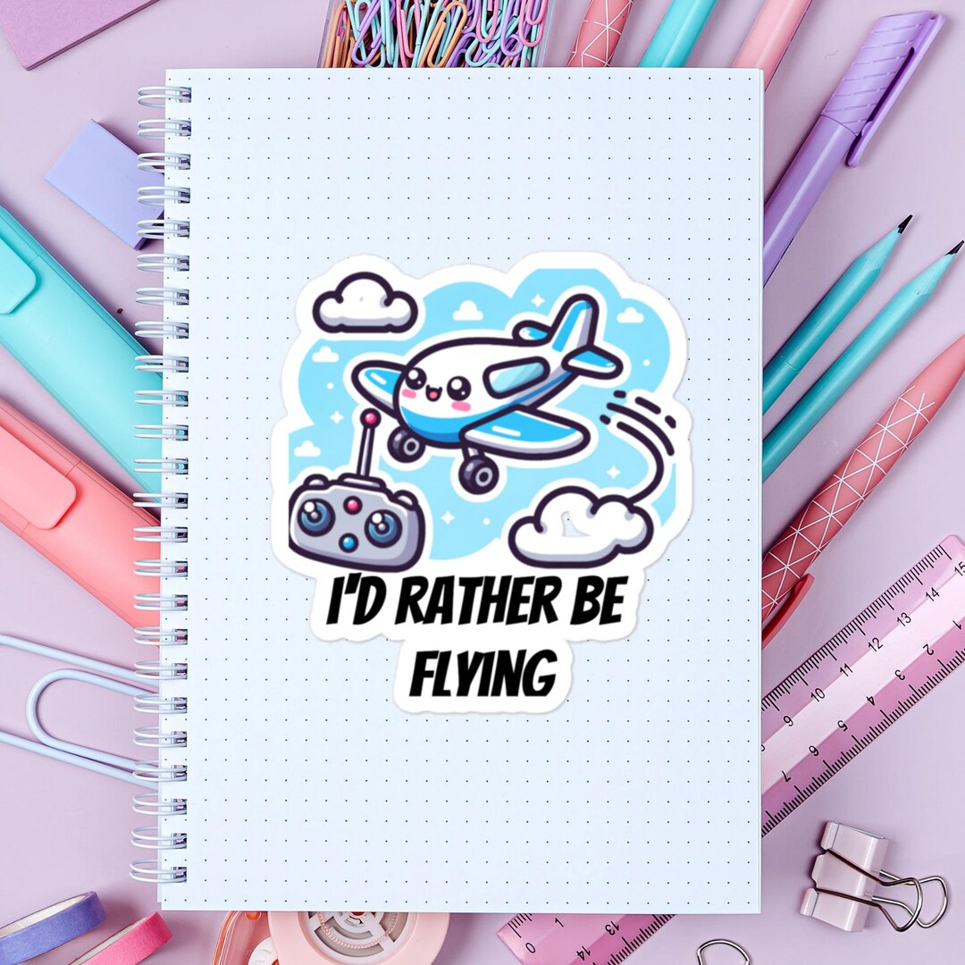 RC Pilot Sticker, I'd Rather Be Flying Decal, Fun RC Stickers, RC ...