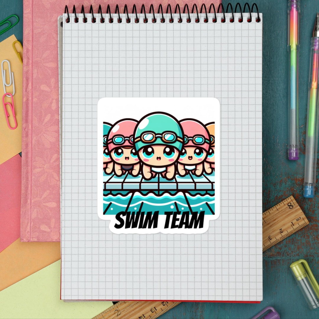 Swim Team Sticker, Swim Team Decal, Fun Swim Team Stickers, Swimming ...
