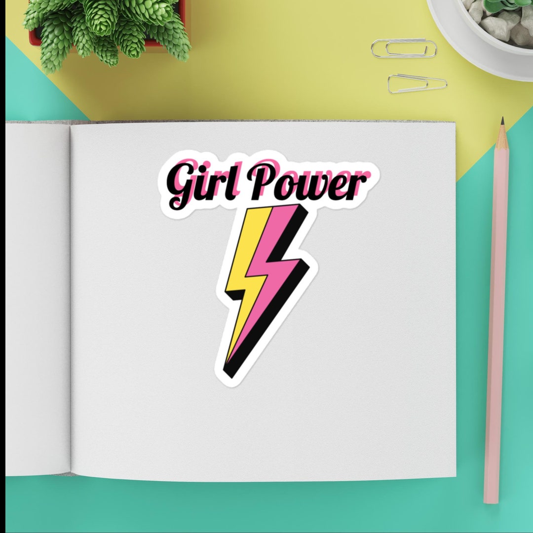Lightning Bolt Girl Power Sticker, Girl Power Gift, Stickers for Girls ...