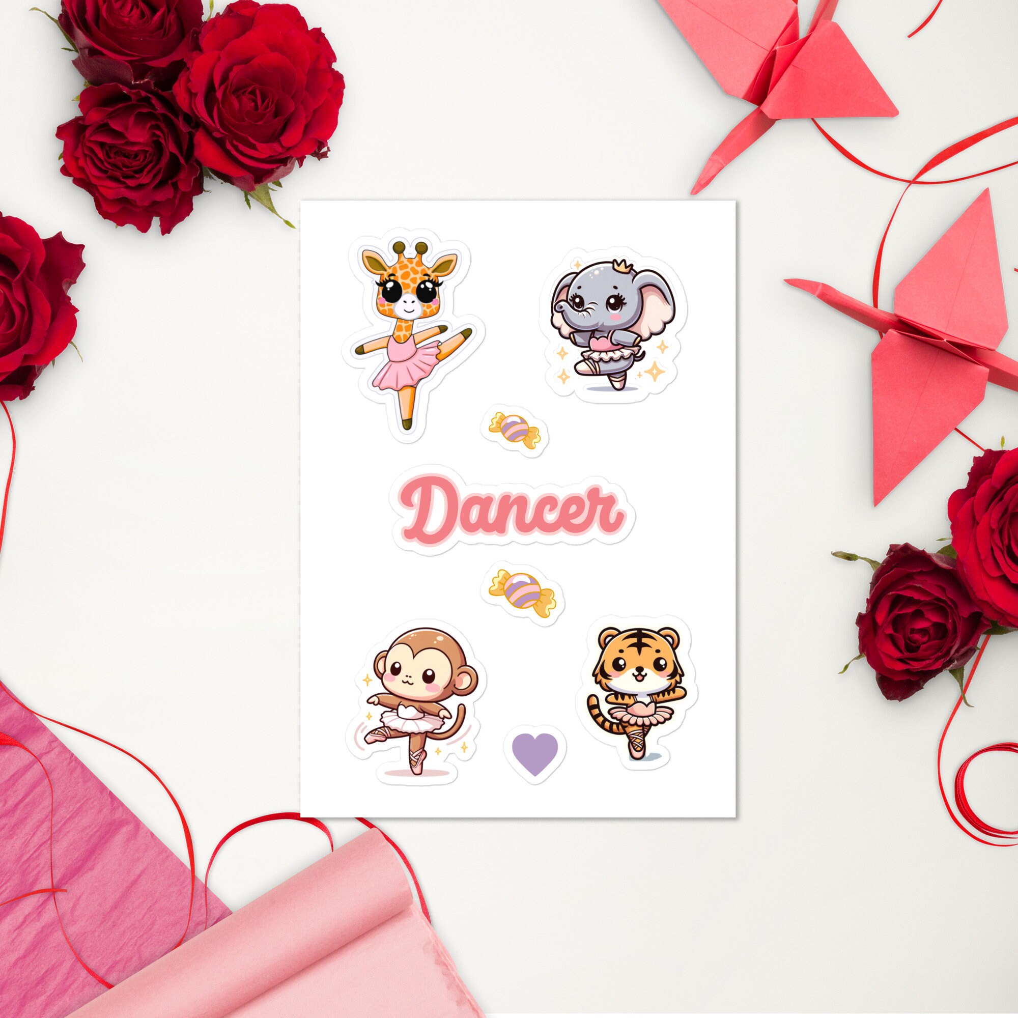 Ballet Dancer Sticker Sheet Animals Ballet Dancing Sticker Sheet Dancer ...
