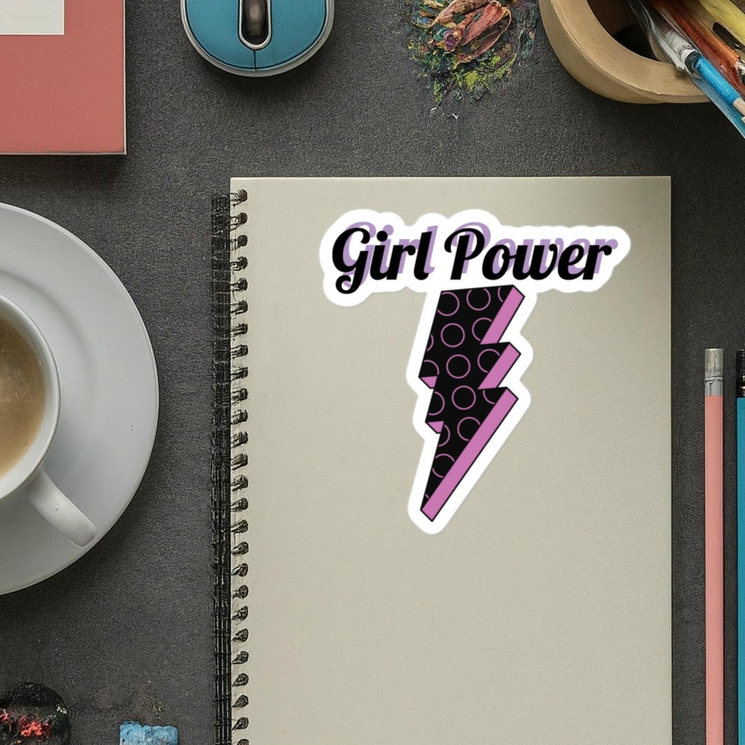 Lightning Bolt Girl Power Sticker, Girl Power Gift, Stickers for Girls ...